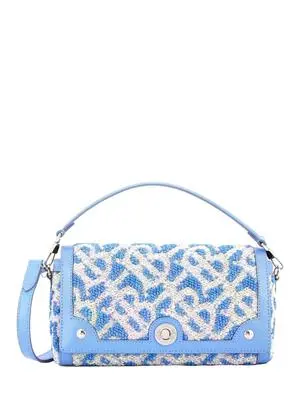 Burberry Tb Note Top Handle Shoulder Bag - Blue