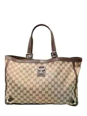 Gucci Gg Canvas Abbey D-ring Tote Bag - Brown