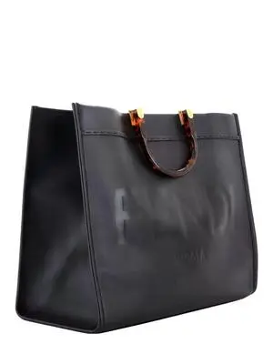 Fendi Sunshine Shopper Large Tote Bag - Black