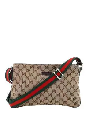Gucci Gg Canvas Small Messenger Bag - Brown