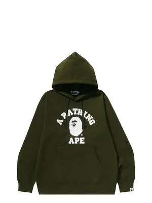 A BATHING APE College Pullover Hoodie - Green