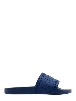 Versace La Greca Pool Slide - Blue