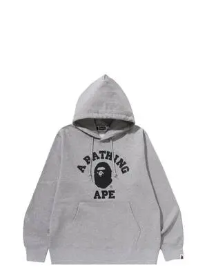 A BATHING APE College Pullover Hoodie - Grey