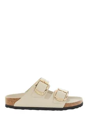 BIRKENSTOCK Arizona Patent Leather Slides - White