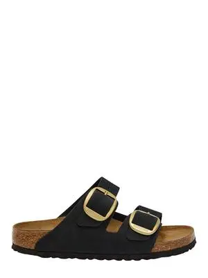 BIRKENSTOCK Arizona Leather Slides - Black