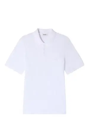 Sandro Branded Cotton-piqué Polo Shirt - White