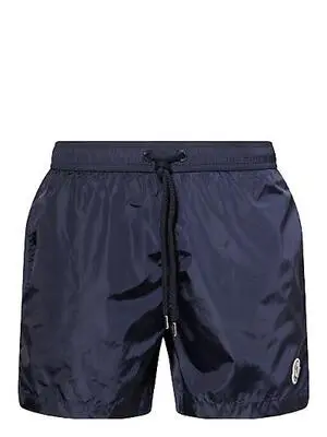 Moncler Brand-patch Drawstring Swim Shorts - Navy