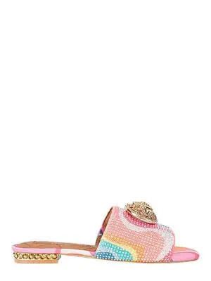 Kurt Geiger Chelsea Flat Satin Sandals - Mult/other