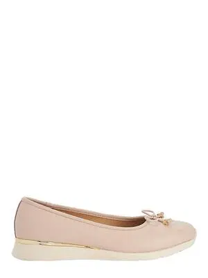 DUNE Highline Leather Ballet Flats - Blush Leather