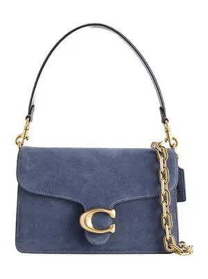 COACH Chain Tabby Suede Shoulder Bag - B4/light Denim