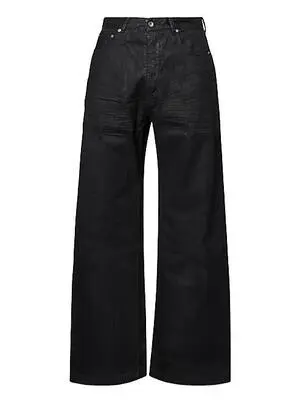Rick Owens Geth Coated Denim Jeans - Black