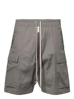 Rick Owens Cargo Cotton-poplin Shorts With Zip - Euca
