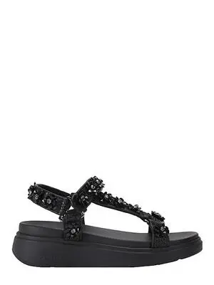 Carvela Novara Woven Flatform Sandals - Black