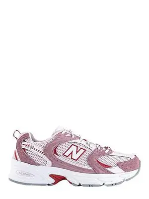 NEW BALANCE Leather And Mesh Trainers - Rosewood Pink Salt Shado