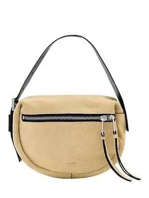 ALLSAINTS Noemi Mini Suede Shoulder Bag - Sahara White