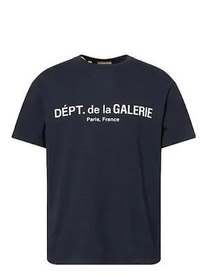 GALLERY DEPT. Logo-print Crew-neck Cotton T-shirt - Black