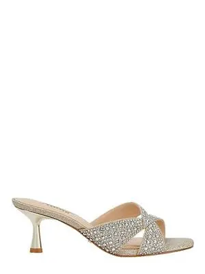 DUNE Monette Crystal-embellished Heeled Sandals - Gold Synthetic