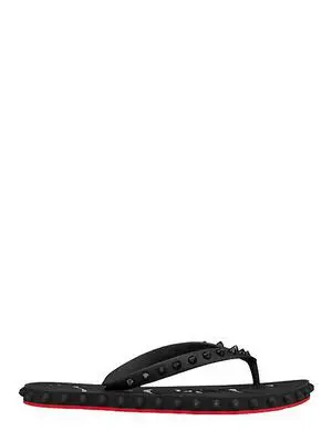 CHRISTIAN LOUBOUTIN Super Loubi Rubber Flip-flops - Black