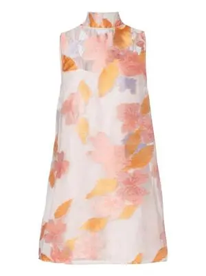 Staud Albee Floral Organza Minidress - Multicoloured