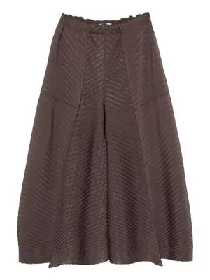 Issey Miyake Wide-leg Pleated Trousers - Brown