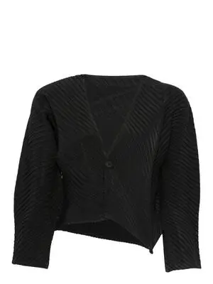 Issey Miyake Asymmetric Cardigan - Black