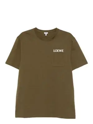 Loewe Logo Cotton T-shirt - Green
