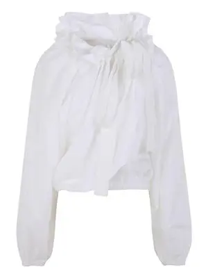 Patou Top With Balloon Sleeves - White