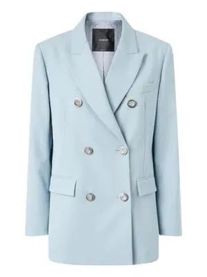 Pinko Double-breasted Jacket - Sky Blue
