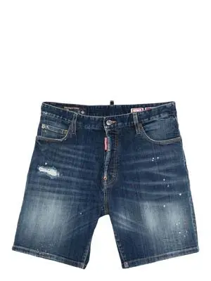 Dsquared2 Distressed Bermuda Shorts - Blue