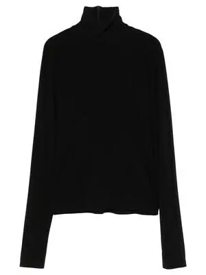 Norma Kamali High Neck Top - Black