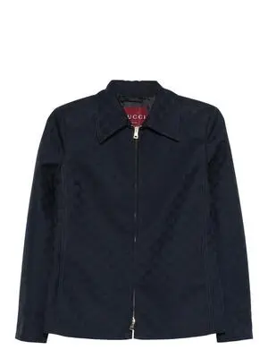 Gucci Gg Zipped Jacket - Blue