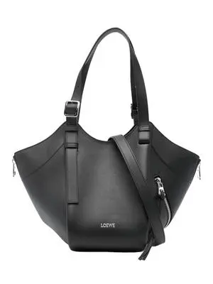 Loewe Hammock Leather Tote - Black