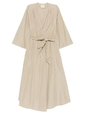 FORTE_FORTE Cotton Blend Midi Dress - Beige