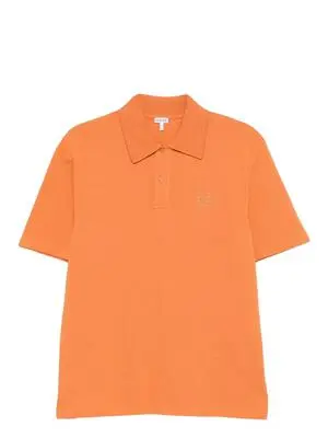 Loewe Anagram Cotton Polo Shirt - Orange