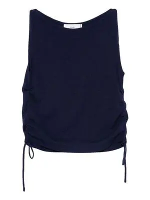 DUNST Sleeveless Top With Drawstring Detail Blue
