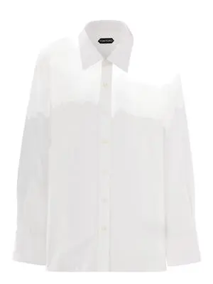 TOM FORD Shirt With Classic Collar - White