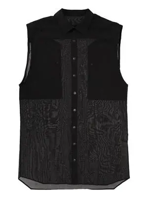 Rick Owens Sleeveless Shirt - Black