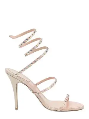 Rene Caovilla 100mm Cleo Embellished Sandals - Neutrals