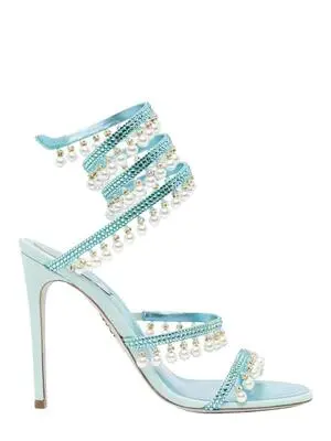Rene Caovilla 110mm Cleo Embellished Sandals - Blue