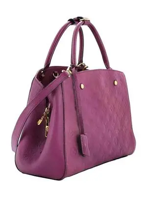 LOUIS VUITTON Montaigne Handbag Monogram Empreinte Leather Mm - Purple