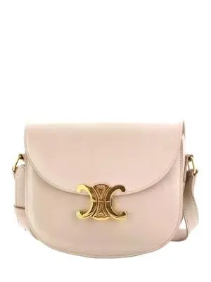 Celine Triomphe Besace Clea Flap Shoulder Bag - Neutrals