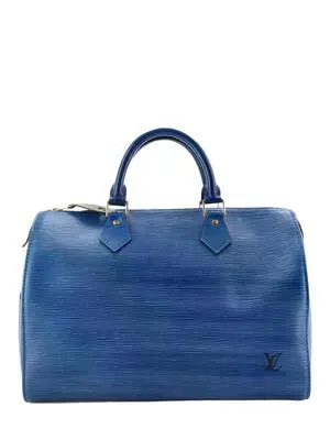 LOUIS VUITTON Speedy Handbag Epi Leather 30 - Blue