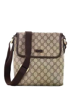 Gucci Gg Coated Canvas Small Messenger Bag - Brown