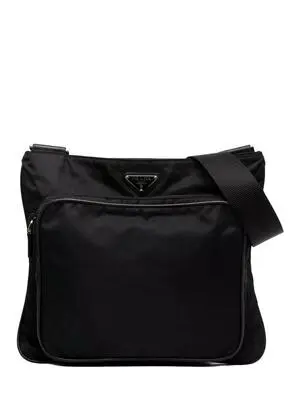 Prada Tessuto Zip Top Crossbody Bag - Black