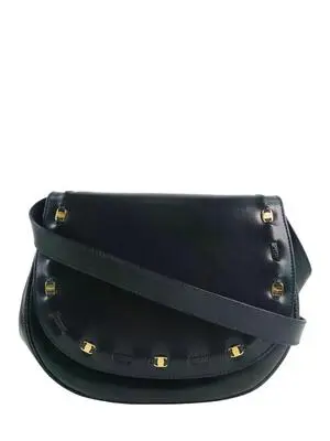 FERRAGAMO 2010-2026 Calfskin Vara Crossbody Bag - Blue