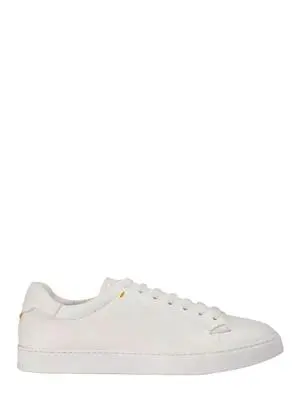 DOUCAL'S Leather Lace-up Sneakers - White