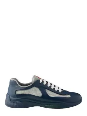 Prada America's Cup Bike Fabric Badge Sneakers - Blue