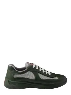 Prada America's Cup Soft Fabric Sneakers - Green