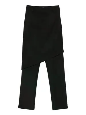 PNK Asymmetric Detail Trousers - Black