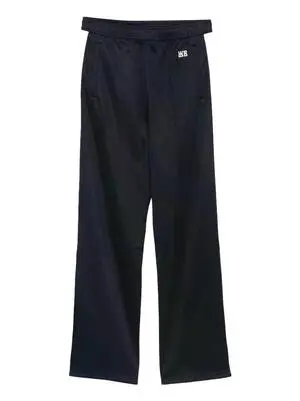 WALES BONNER Logo-embroidered Striped Track Pants - Blue